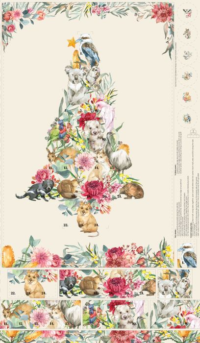 Bush Celebration - Linen Advent Calendar - Devonstone - DV5995 – Fabric ...